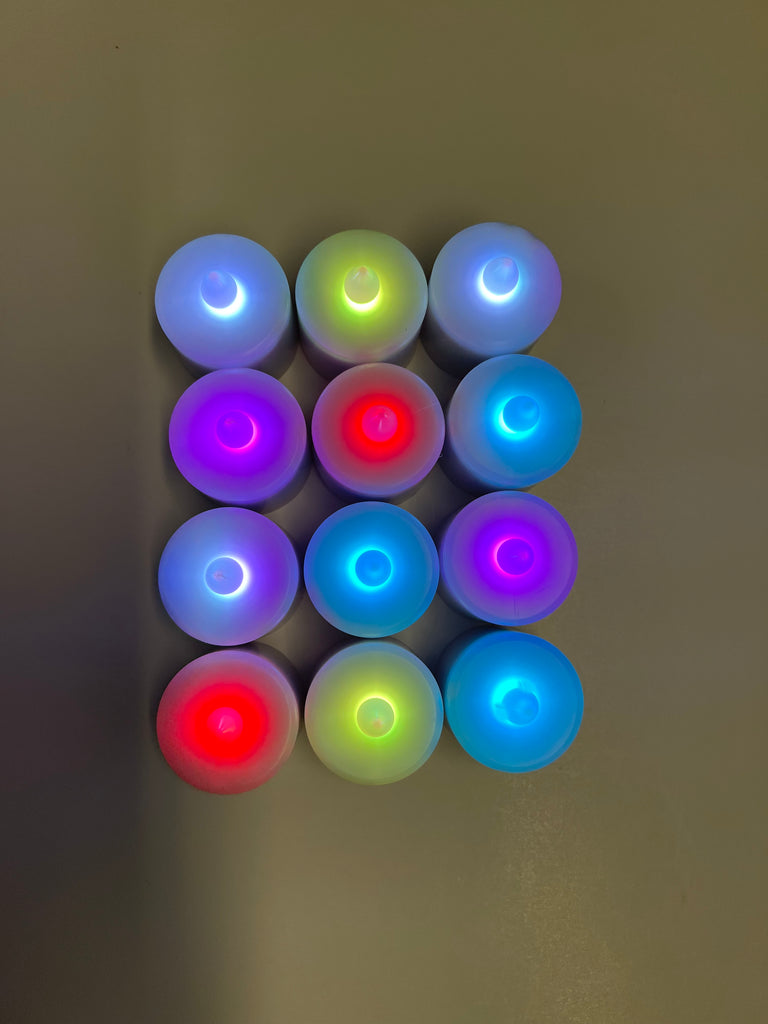LED Candles - Candles Only x 12 Colour Lights – Firelight Candles