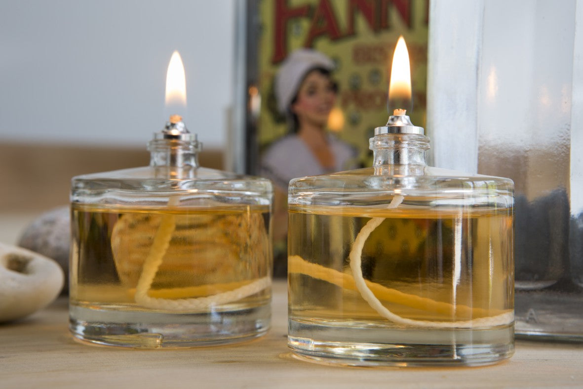 Moulded Glass Oil Candle - Small | Firelight Candles
