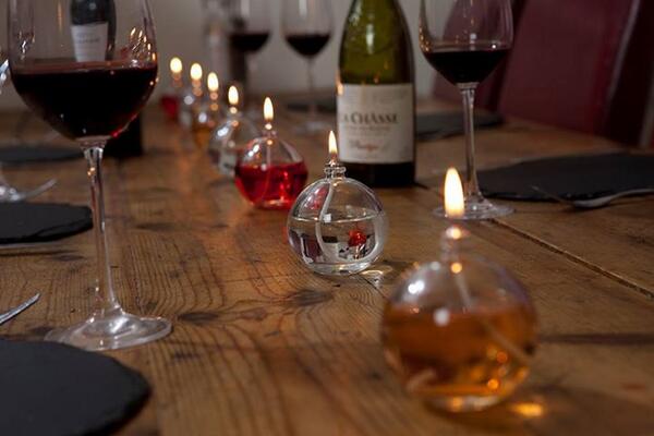 Moulded Glass Oil Candle - Ball | Firelight Candles