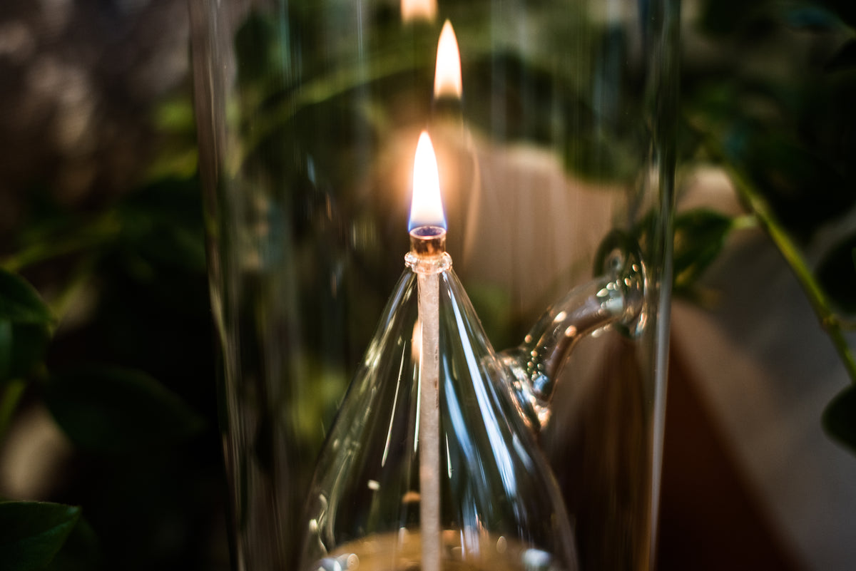 Aria Chimney Lamp Handcrafted Glass Candles – Firelight Candles